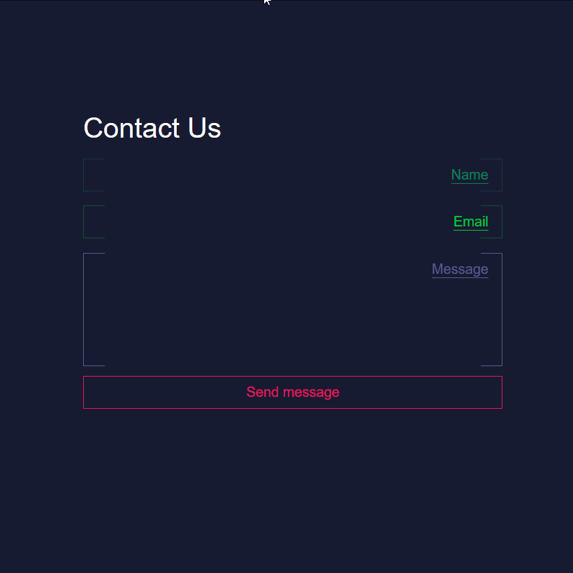 Form with Focus Animation - - Fribly