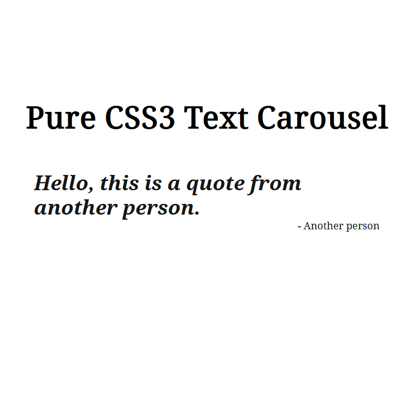 Pure CSS3 Text Carousel - Coding - Fribly
