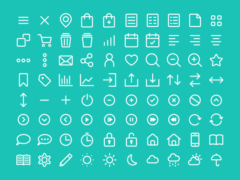 Free Vector Line Icon Set - Icons - Fribly