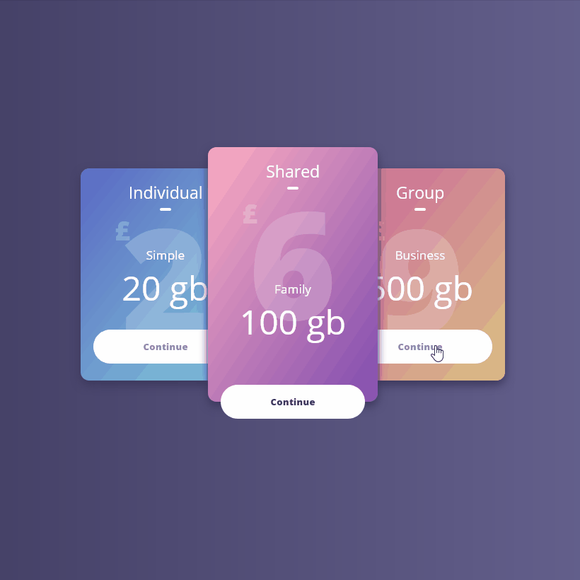 Animated Service Pricing Cards - Coding - Fribly