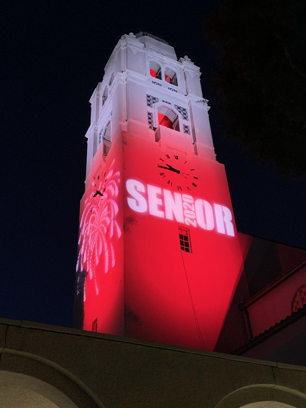 Plummer Clock Tower Lights Up for Graduates - Fullerton Observer