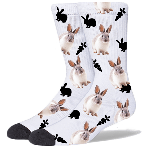 Custom Rabbit Socks - Put Your Bunny's Face On Socks | The Furbabysocks
