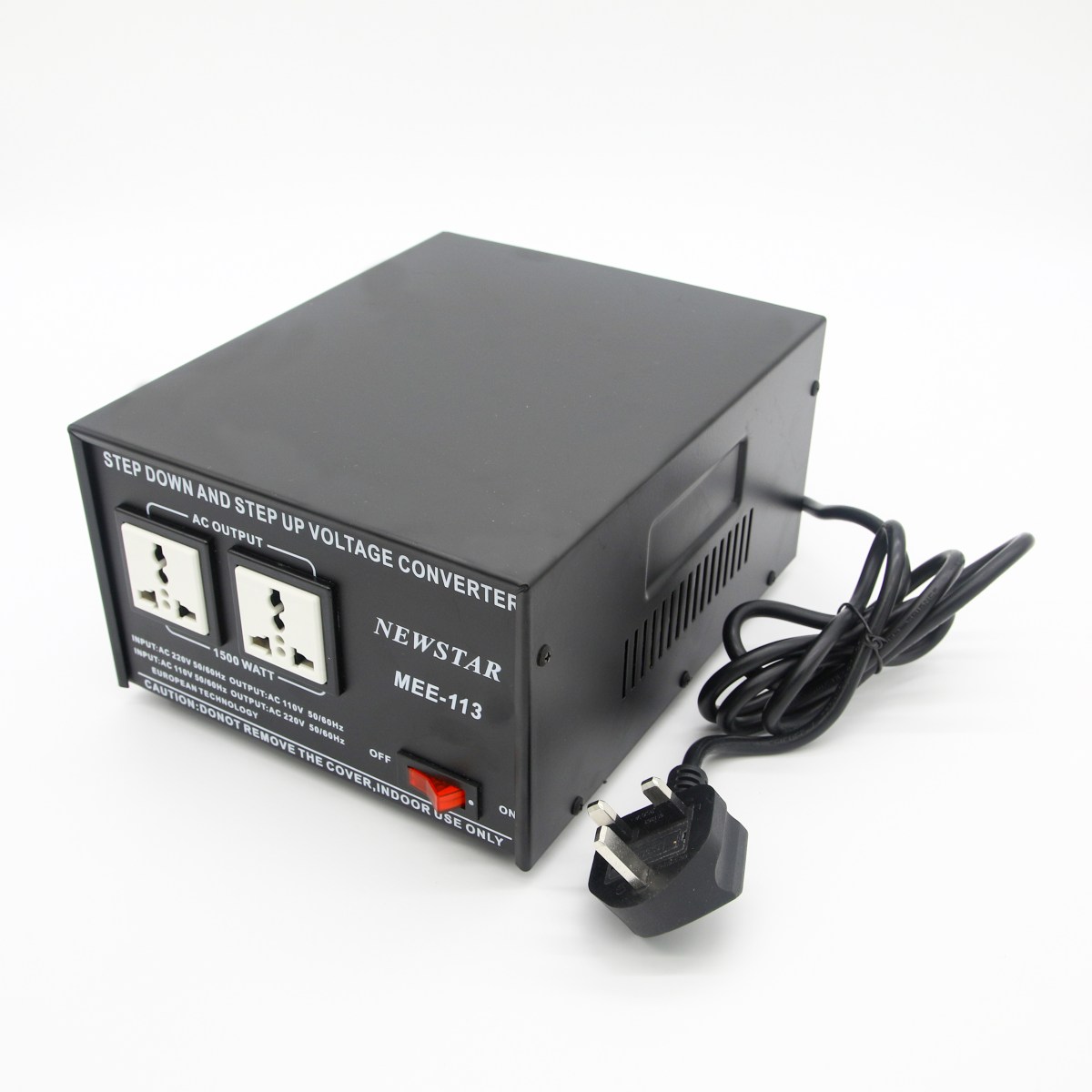 Step Up Down Transformer 1500 Watts Maximum Power ON Off Switch Can step-up-down-transformer-1500-watts-maximum-power-on-off-switch-can
