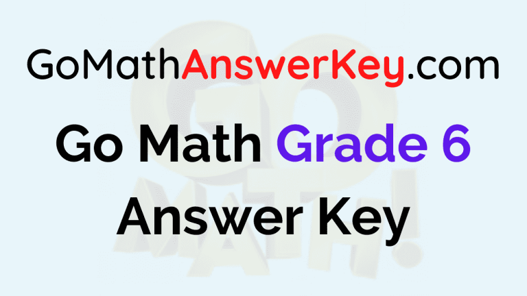 Go Math Grade 6 Answer Key PDF Download | Grade 6th Common Core ...