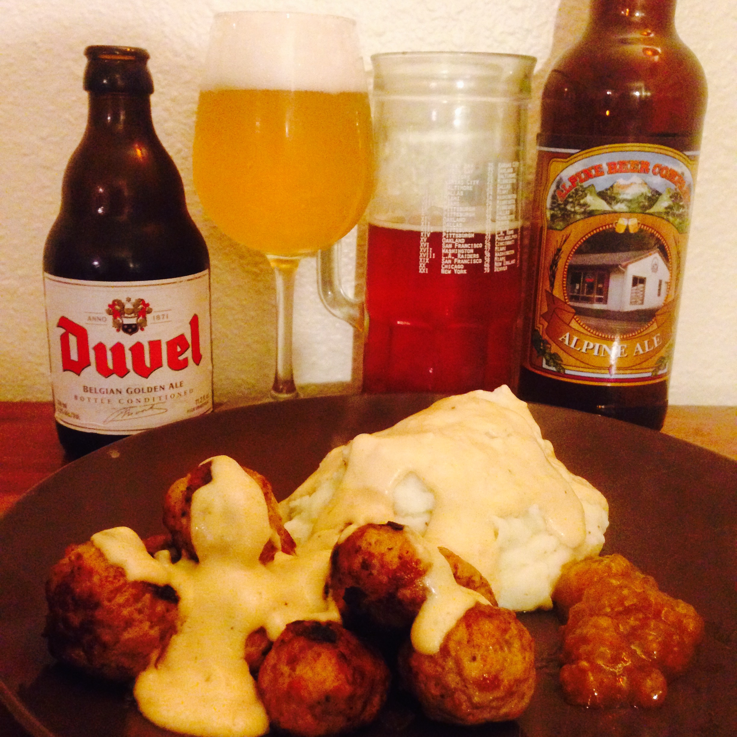 Swedish Meatball Beer Pairing: Duvel and Alpine Ale | Grubulub