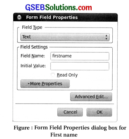 Computer Class 12 GSEB Solutions Chapter 1 Creating HTML Forms Using KompoZer – GSEB Solutions