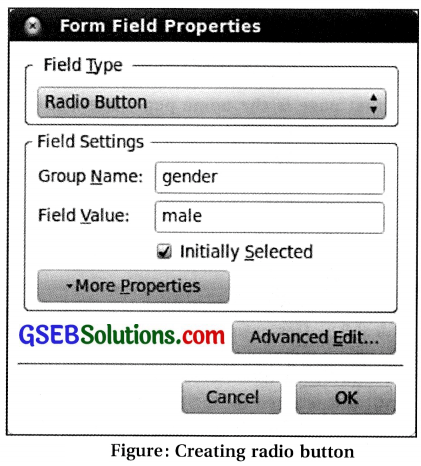 Computer Class 12 GSEB Solutions Chapter 1 Creating HTML Forms Using KompoZer – GSEB Solutions