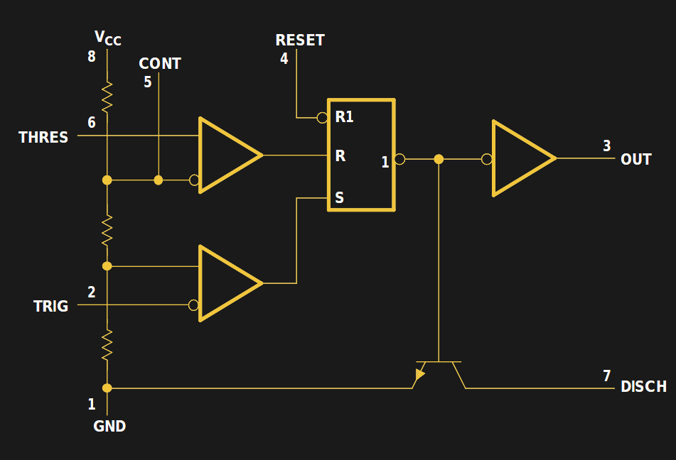 Pulse Amplitude Modulation Circuit Using 555 Timer - Circuit Diagram