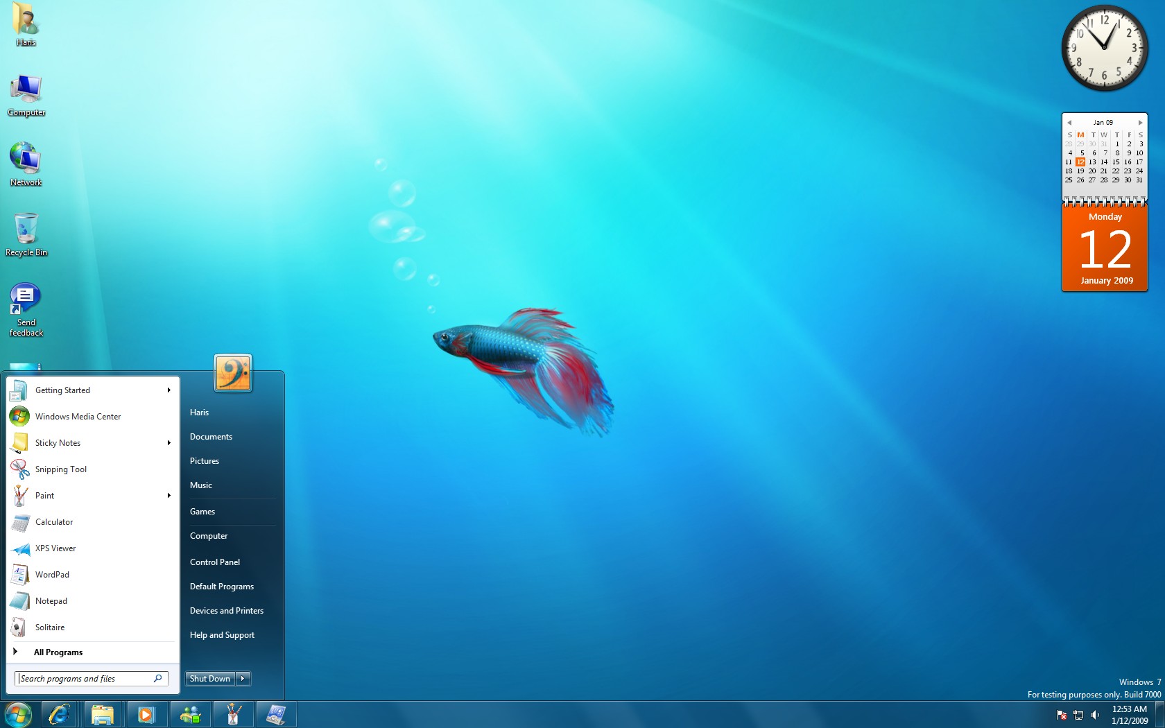 Windows 7 Screenshots, Eye-Candy! – Haris Nadeem