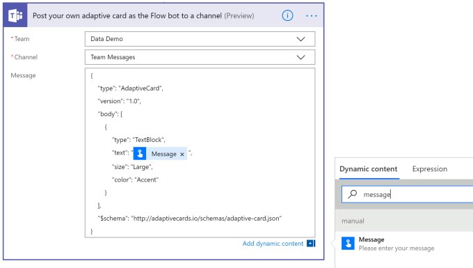 Microsoft Flow Introduction To Creating Adaptive Cards Hat Full Of Data