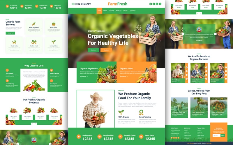 Organic Farm Website Template Free Download - HTML Codex