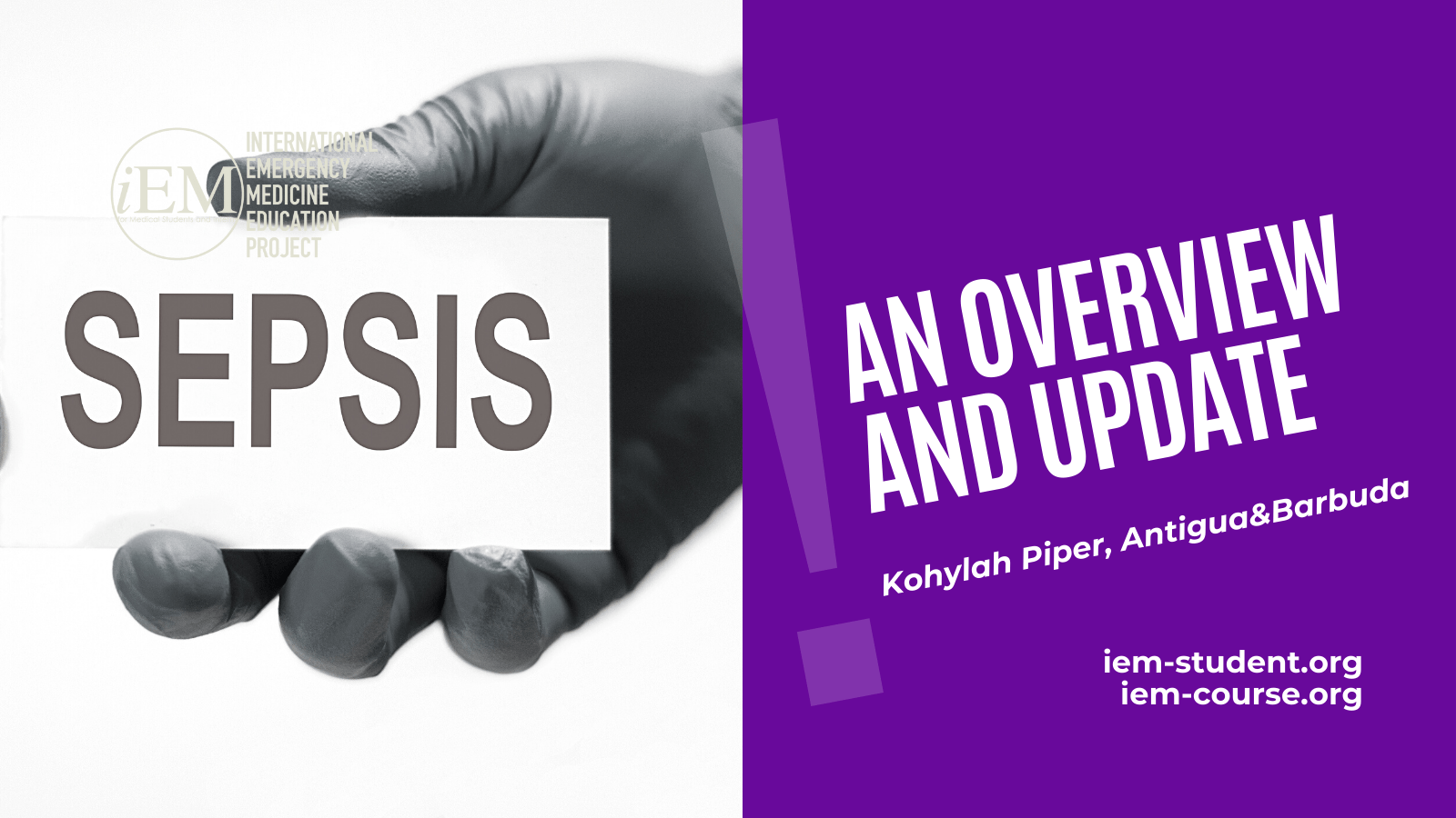 Sepsis - An Overview and Update – International Emergency Medicine ...