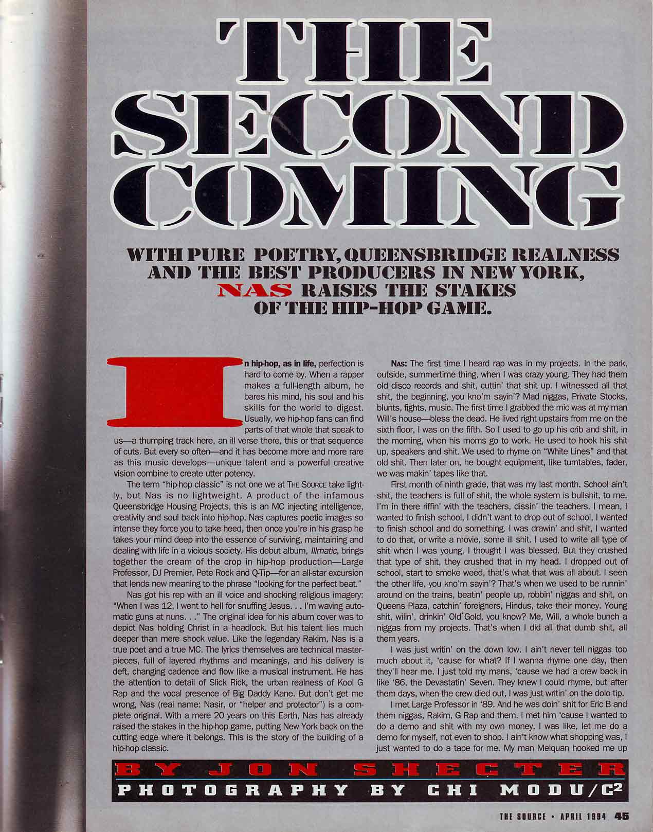 Second Coming : Nas in The Source (1994) | Press Rewind If I Haven't...
