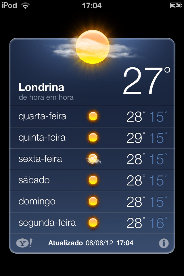 Confira o novo aplicativo de Tempo do iOS 6 | iHelp BR