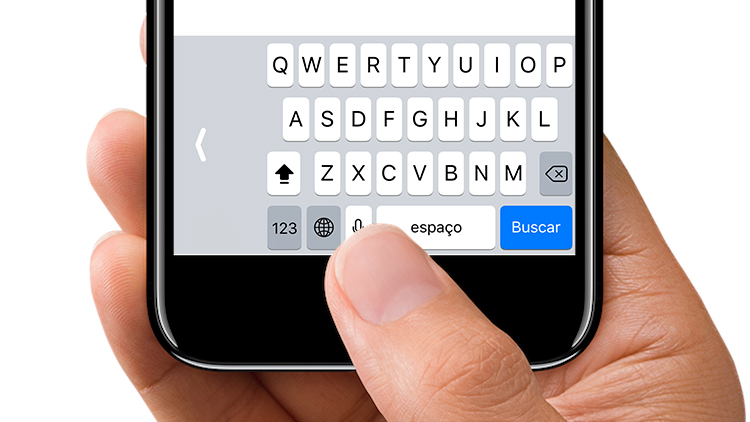 Teclado do iOS 11 conta com recurso para facilitar a digitação com ...