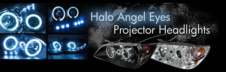 Aftermarket Halo LED Projector Headlights Pictures | iJDMTOY Automotive ...