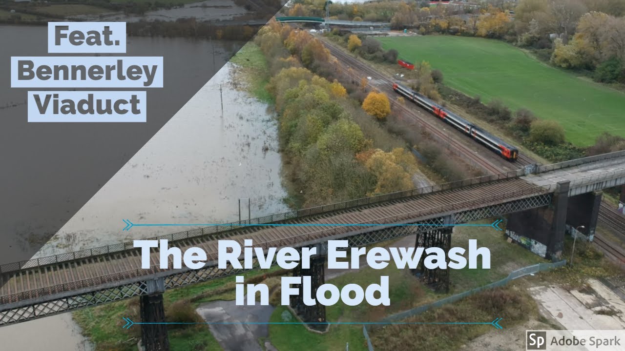 The River Erewash in Flood Feat. Bennerley Viaduct – Long Eaton ...