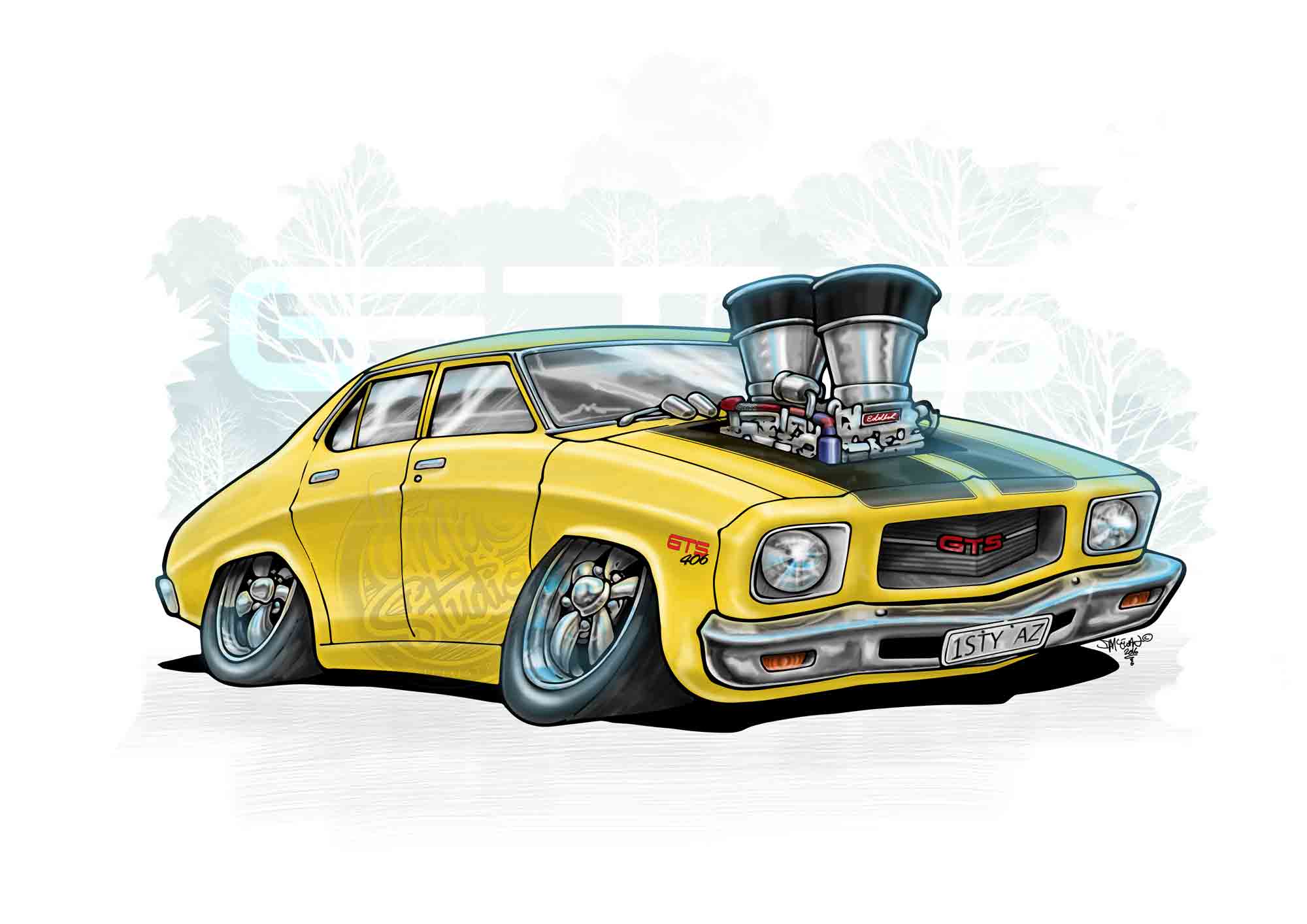 Automotive Art & Illustration - DMAC Kustoms, Illustrate Create