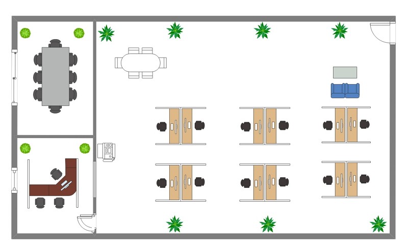 Example Office Layouts Floor Plan - Uperplans
