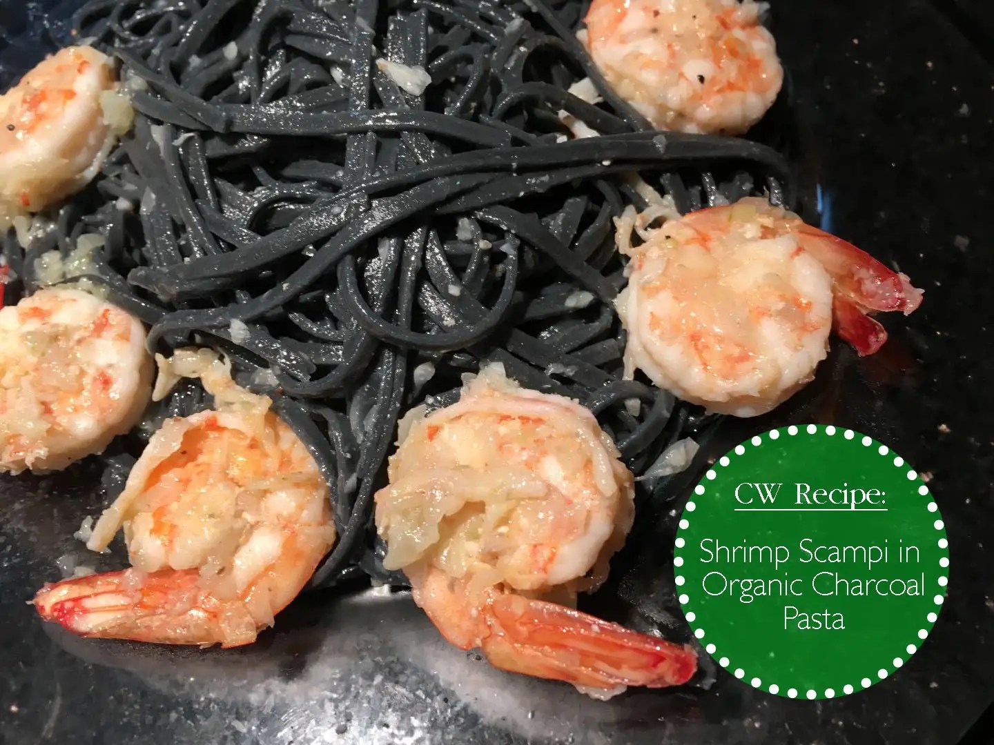 CW Recipe: Shrimp Scampi in Organic Charcoal Pasta – Couchwasabi ...