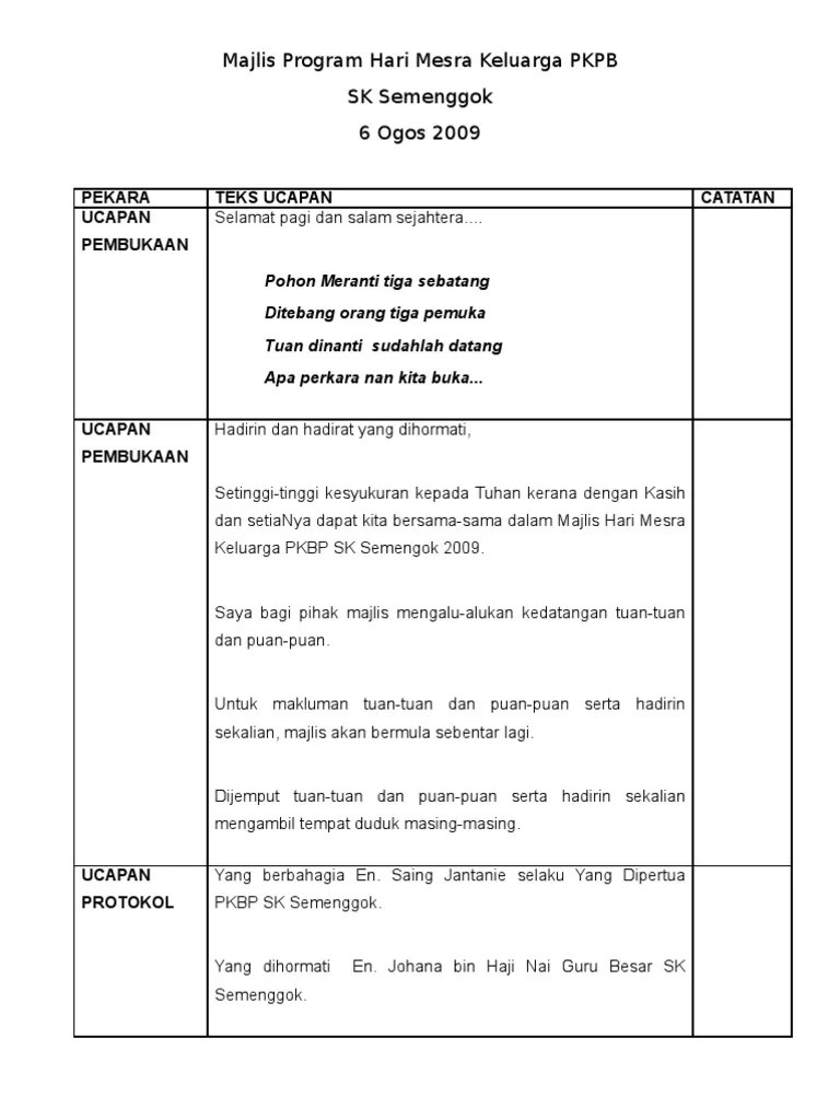 Teks Pengacara Majlis Rasmi Kerajaan Aneka Contoh Teks Pengacara Majlis Untuk Majlis Rasmi 