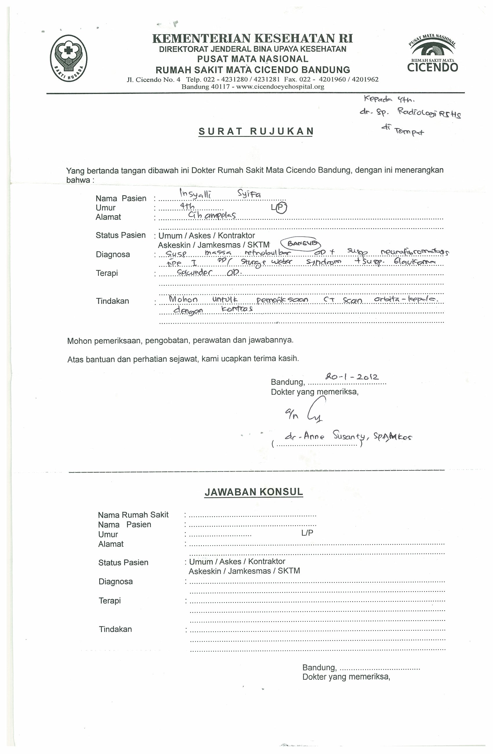 Contoh File Surat Rujukan Kontrol Dr Dokter Ke Rs / Surat Rujukan Rumah ...