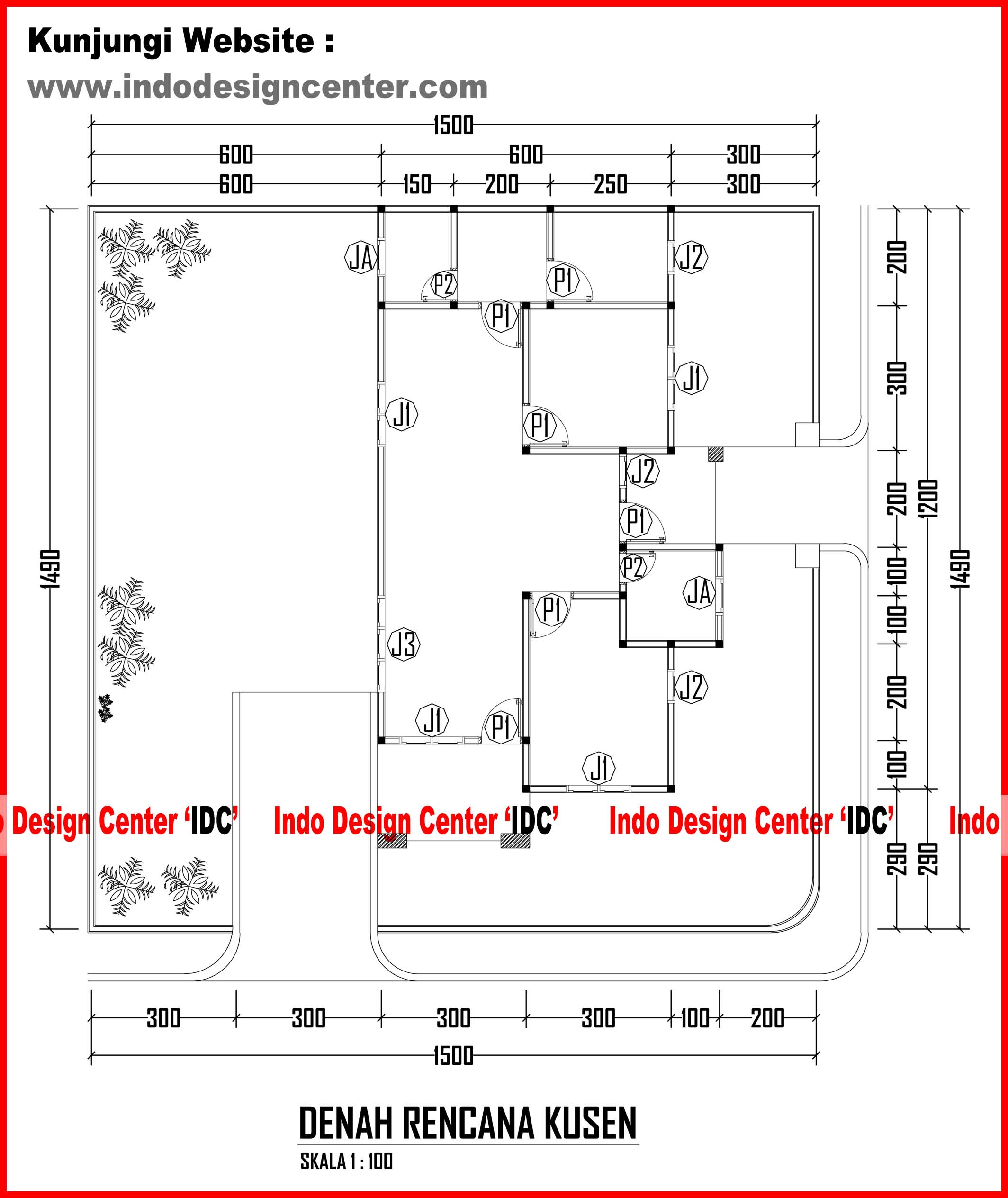 Gambar Kerja Denah Rencana Kusen