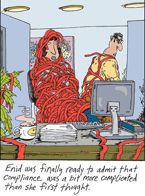 tied up with red tape | Intercon