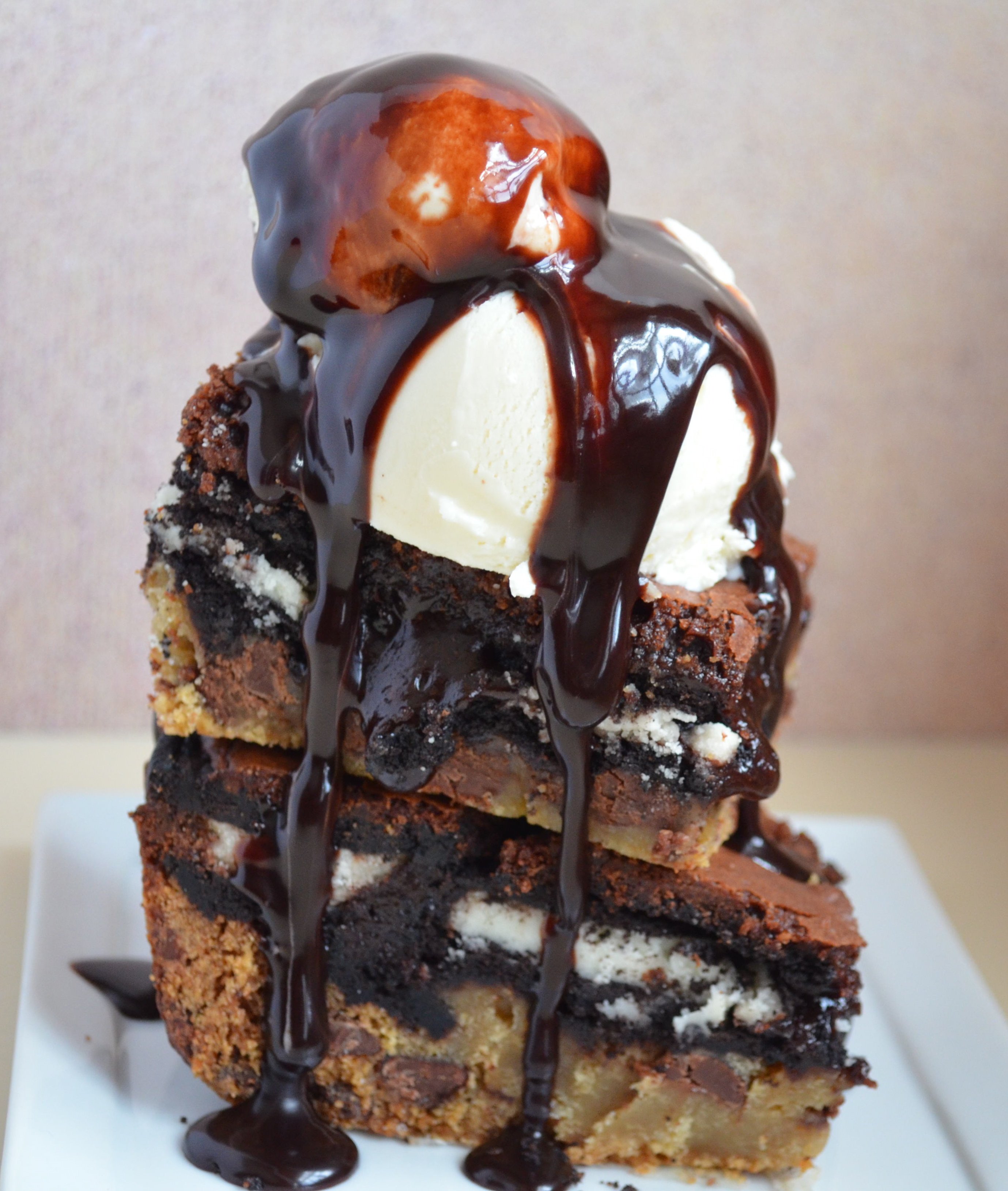 Outrageous Oreo Stuffed Chocolate Chip Cookie Fudge Brownie Sundaes | I ...