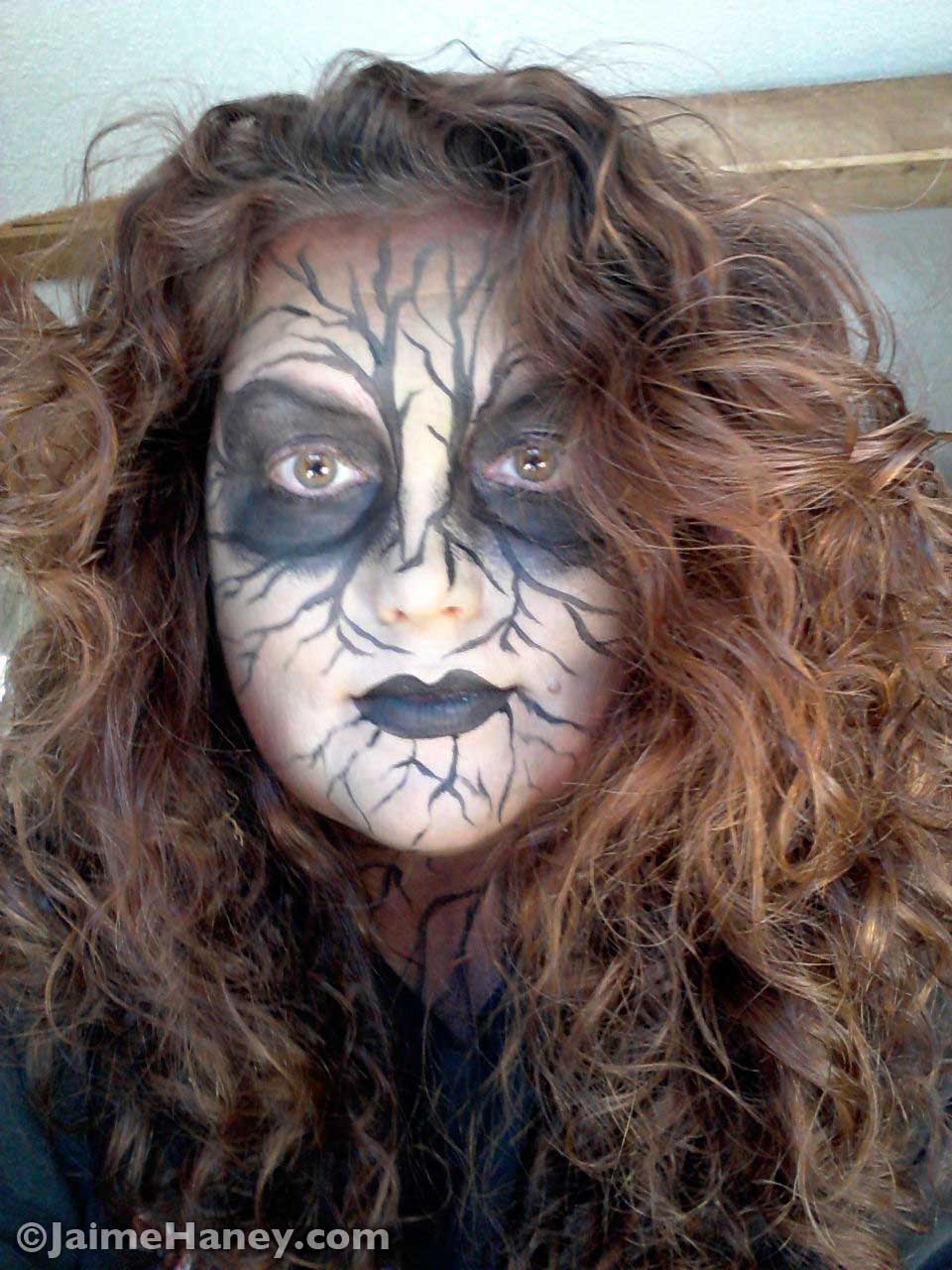 Tree Spirit Halloween Face paint CostumeTutorial - Jaime Haney Art ...
