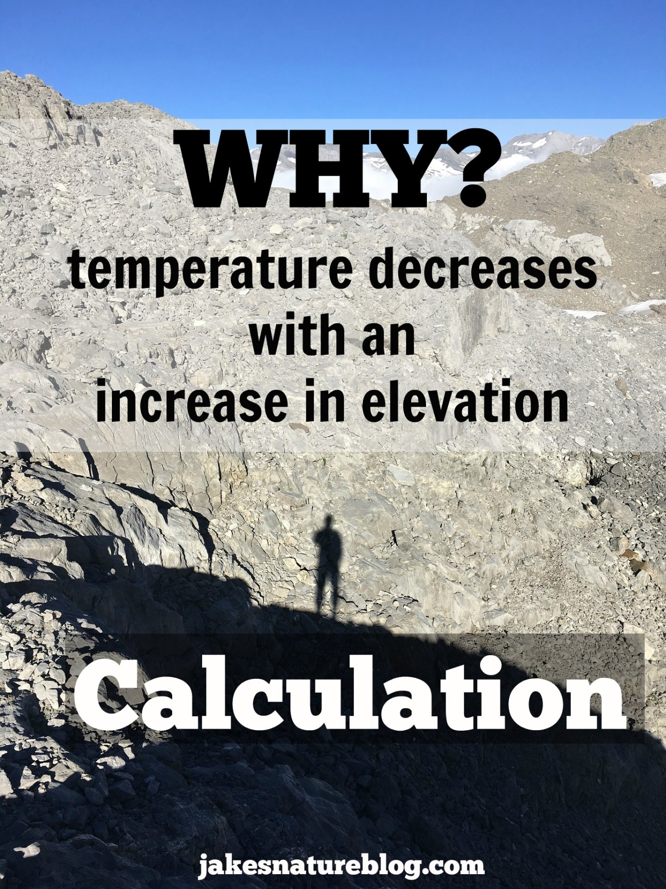 Temperature Decrease With Elevation Gain - Calculation - Jake's Nature Blog