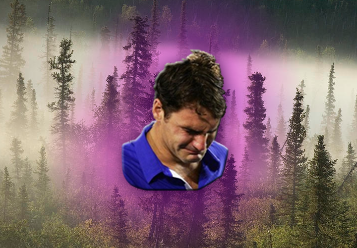 Poor sad Roger Federer