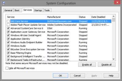 Make Windows 8 Faster by turning off startup programs with MsConfig ...