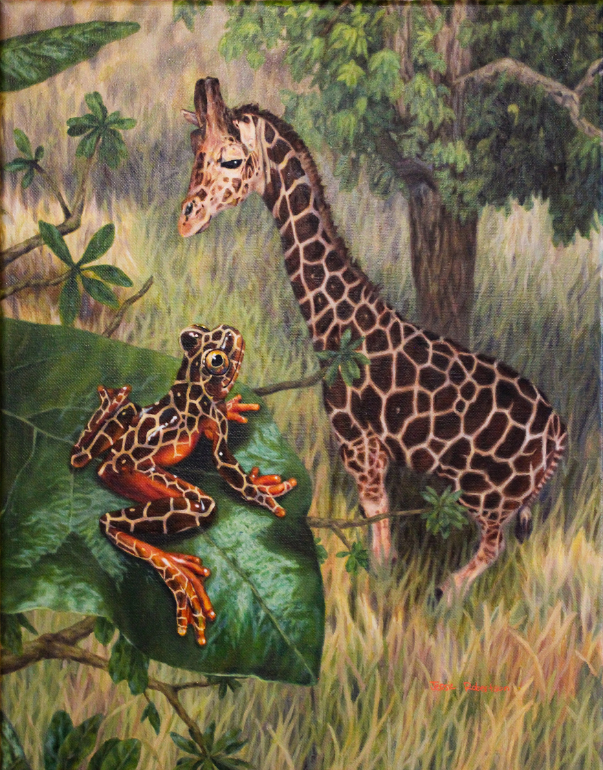 Giraffe Tree Frog Acrylic Painting – Jessie Robertson