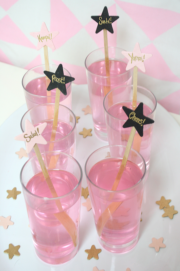DIY Cheers Drink Stirrers - A Bubbly Life