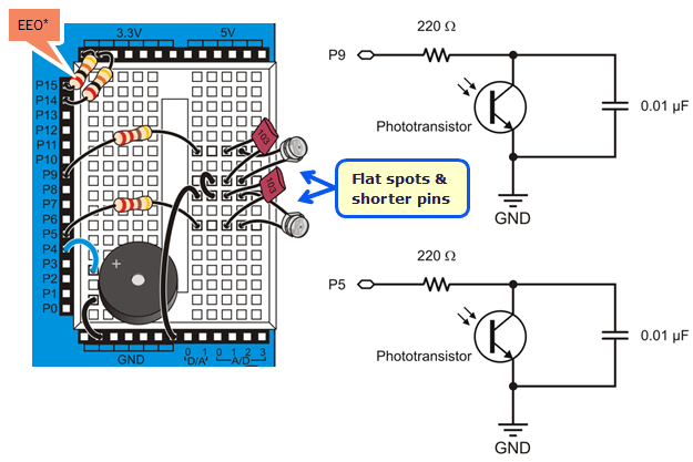 Phototransistor Sensor Circuit Diagram