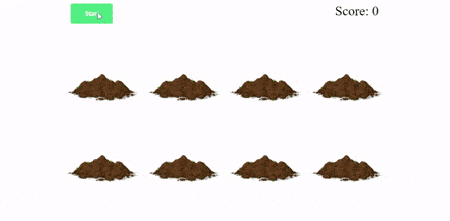 Whack a mole game in javascript | LearnersBucket