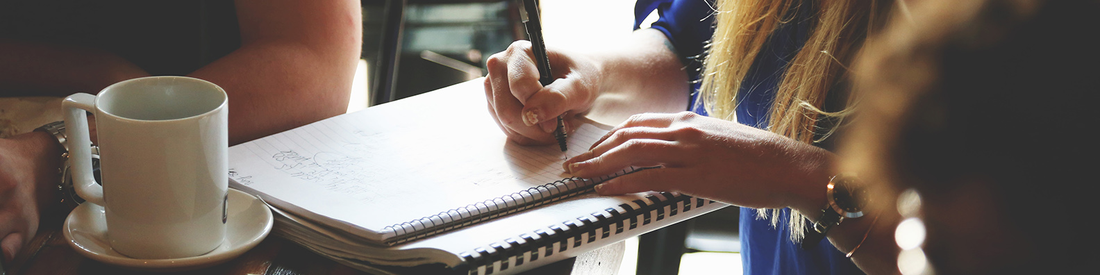 Notebook Coffee Shop — Free LinkedIn Header Images