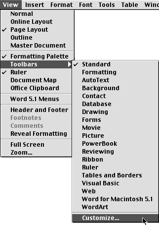 Personalize and Customize Microsoft Word | Low End Mac