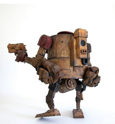 Oliver Robot Toy Protects us from Dropcloth Showers! – LOYAL K.N.G.