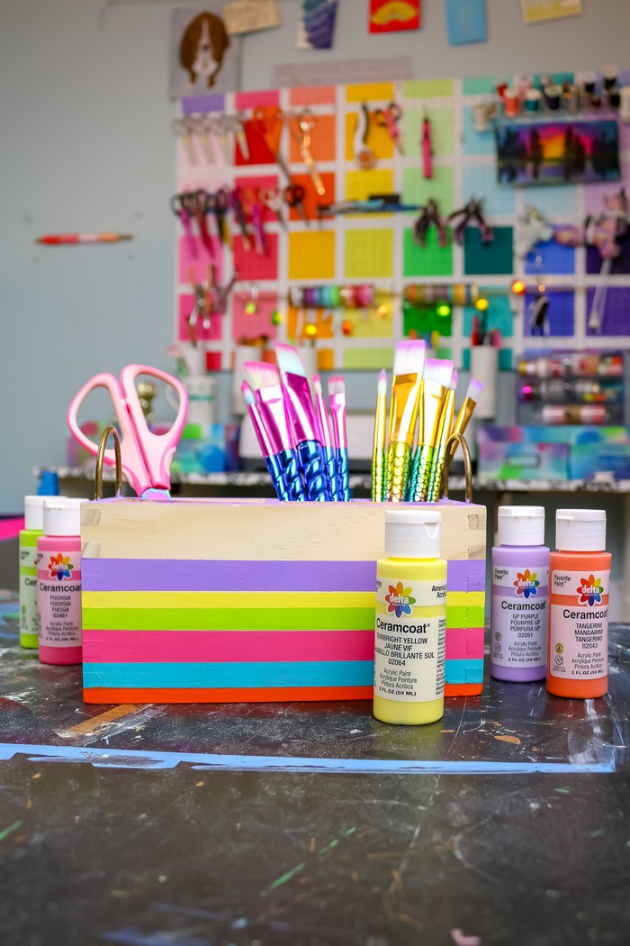 COLORFUL CRAFT CADDY TUTORIAL Mad in Crafts