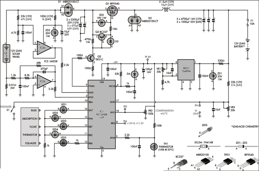 Mppt Solar Charge Controller Circuit Diagram - Wiring Diagram