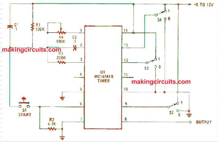 Programmable Timer Switch Circuit Circuit Diagram