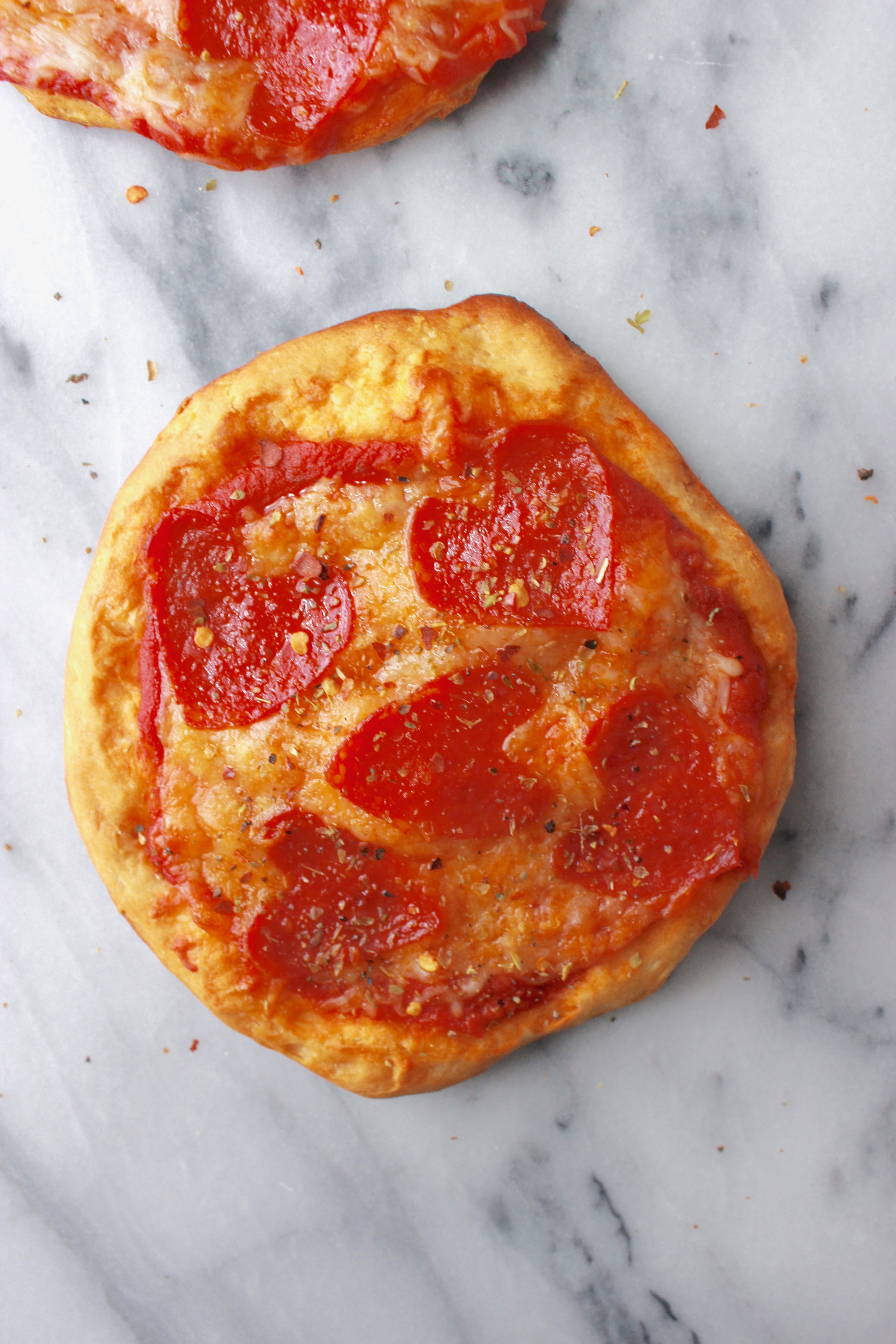 Mini Pepperoni Pizzas with Homemade Pizza Sprinkle • Mandy Jackson
