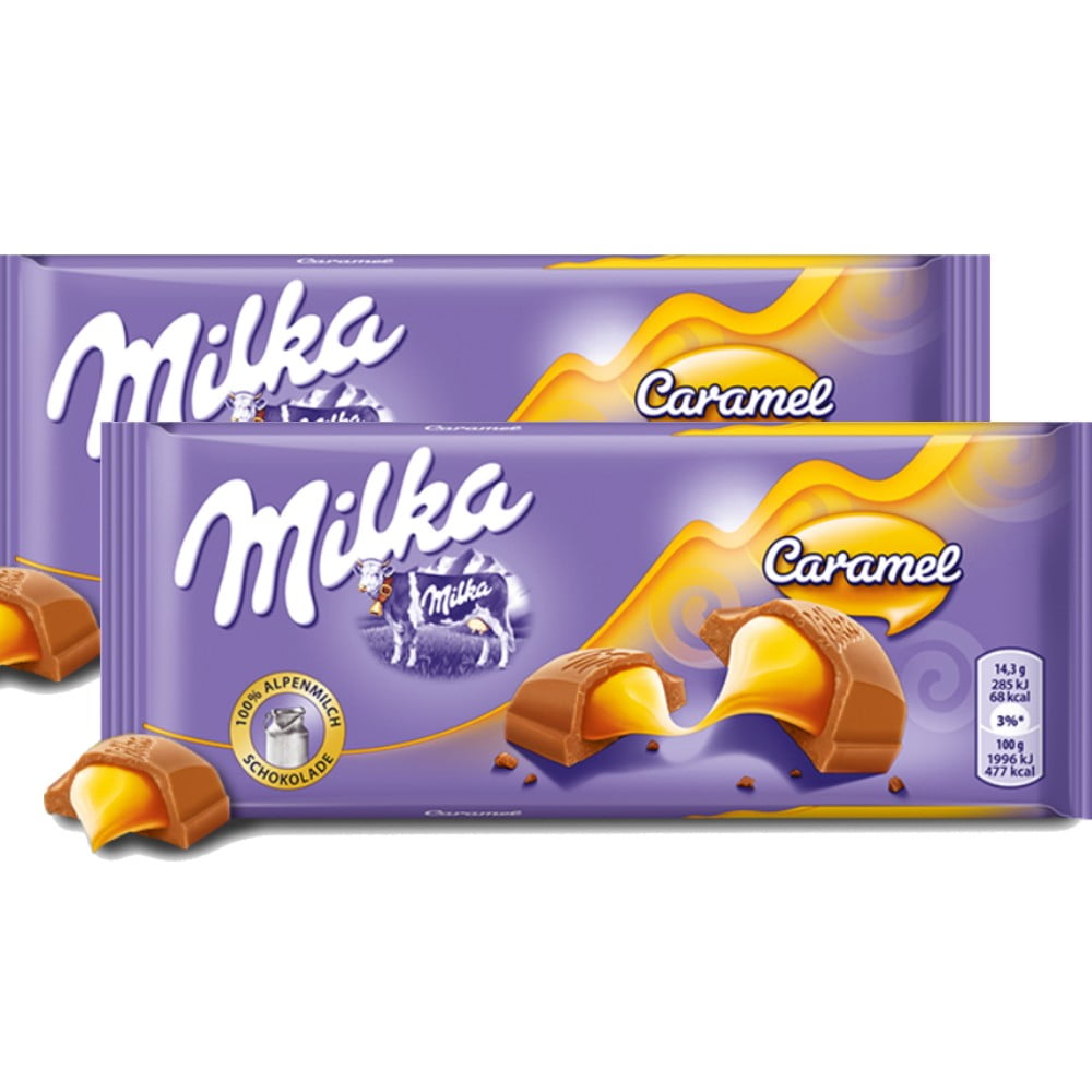 Milka Chocolate Caramel Bar 100g (2-pack) - Maple Mart