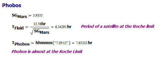 Roche Limit Examples | Math Encounters Blog