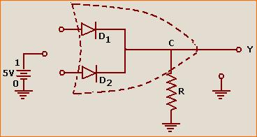 Not Gate Circuit Using Diodes