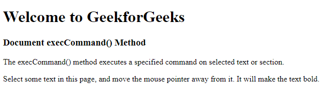 HTML | DOM execCommand() 方法 | 码农参考