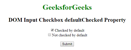 HTML | DOM 输入复选框 defaultChecked 属性 | 码农参考