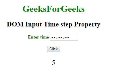 HTML | DOM 输入时间步长属性 | 码农参考